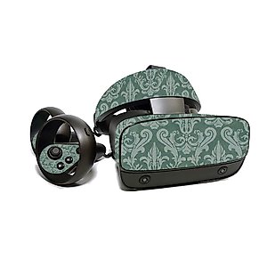 MightySkins Skin for Oculus Rift S - Teal Damask | Protective, Durable, and Unique Vinyl Decal wrap Cover | Easy to Apply, Remove, and Change Styles | Made in The USA