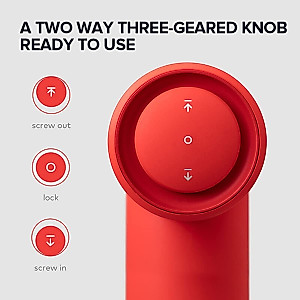 HOTO Cordless Screwdriver Set with Storage Bag, 3.6V Electric Screwdriver Rechargeable USB-C, 5 N.m Torque, 2000mAh Battery, LED Light & 10 Pcs Bits for Furniture/Electrical Repairs, Dazzling Red