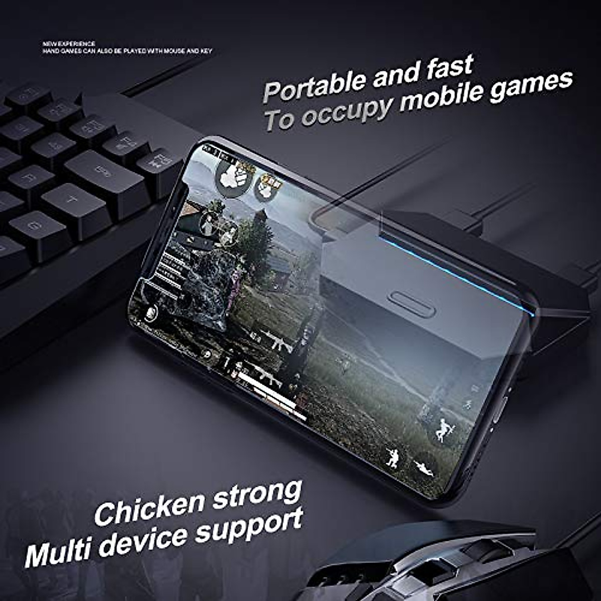 Fauge Gaming Converter Keyboard Mouse Battle Dock Support USB HUB Splitter Throne for IOS Android Gaming