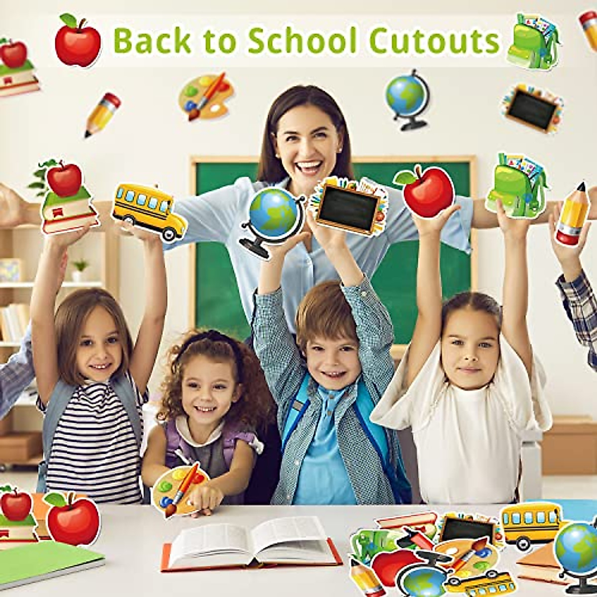 Lovhome 54-Piece Back to School Cutouts for Classrooms