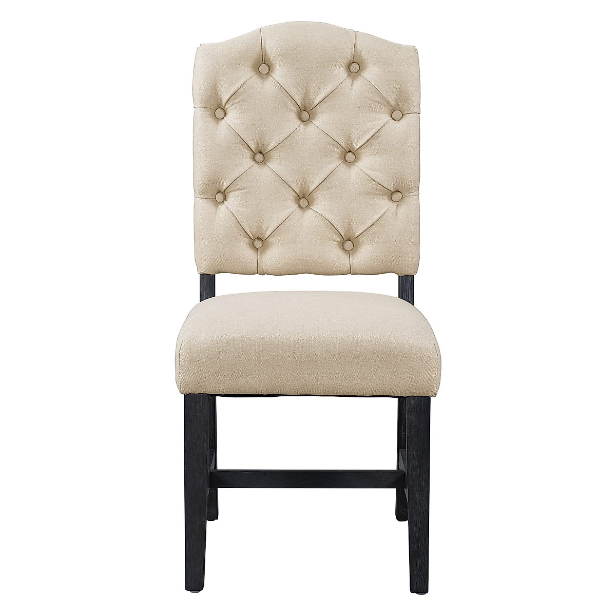 RUNWON 5-Piece Retro Style Extendable Round Kitchen Dining Table Set with 4 Upholstered Chairs, Espresso+Gray