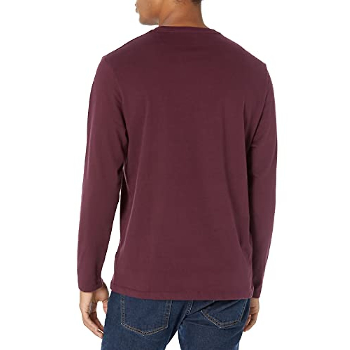 Amazon Essentials Men's Regular-Fit Long-Sleeve T-Shirt, Burgundy, Medium