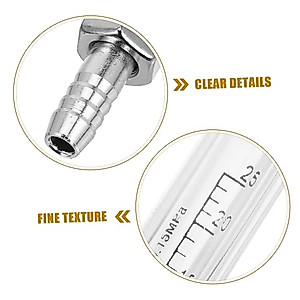 BUGUUYO 3pcs Barometer Regulator Flowmeter Flow Meter Tube Flow Indicator Argon Flow Meter Argon Gas Flow Meter Measurement Tool Air Flow Meter Transparent Aluminum Alloy