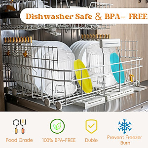 Creami Pints and Lids - 4 pack for Ninja Creami Deluxe 11-in-1, 24oz Ice Cream Containers Cups Compatible with NC500 NC501 Series Ice Cream Maker, Replacement Pints Containers Dishwasher Safe BPA-Free