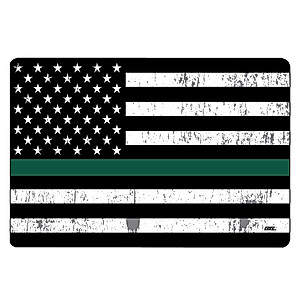 Rogue River Tactical Thin Green Line Flag Gun Cleaning Mat Bench Pad Gift for Military Veteran Border Patrol Game Warden Park Ranger Federal Law Enforcement Officers