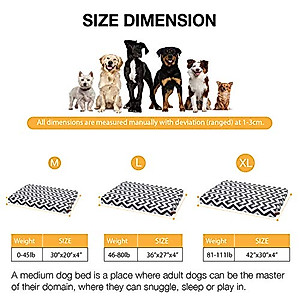 Tempcore Large Dog Bed (M/L/XL) for Small, Medium, Large Dogs Up to 50/80/110lbs -Waterproof Dog Bed with Removable Washable Cover - Orthopedic Egg Crate Foam Water Resistant Pet Mat