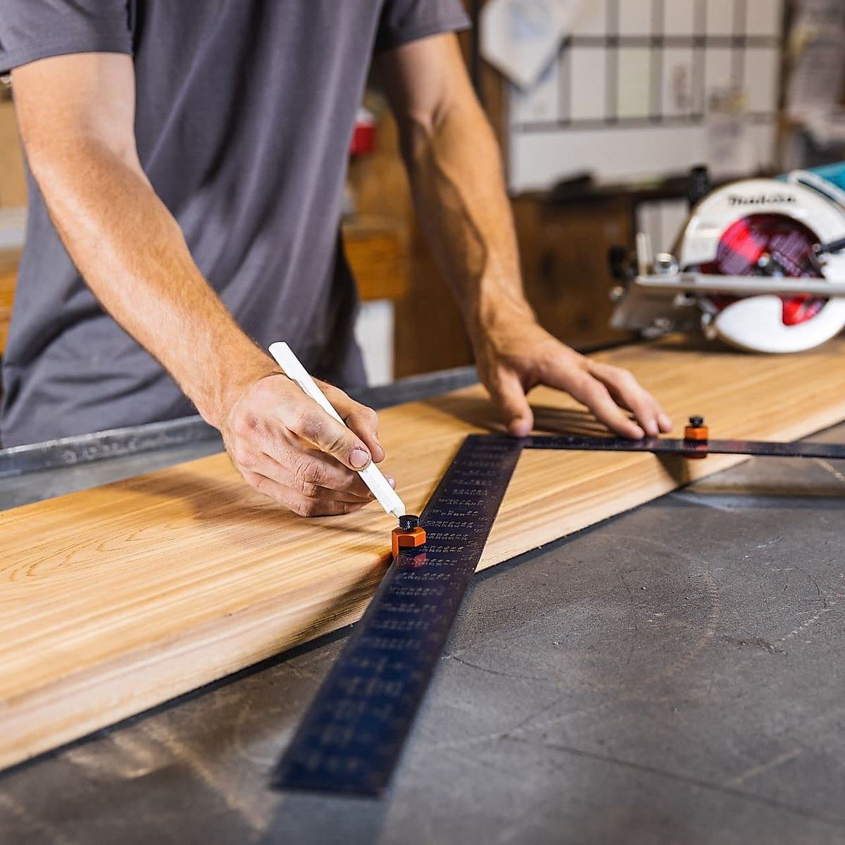 Easy Grip Orange Stair Gauges, Framing Square Attachments Bright Orange, Rafter Layout & More, Sold in Pairs-LS Creations