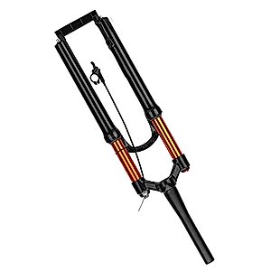 Uxsiya Bike Accessory, Quiet Driving Good Lock Control Air Front Fork Wire Control Front Fork for 27.5in Mountain Bike
