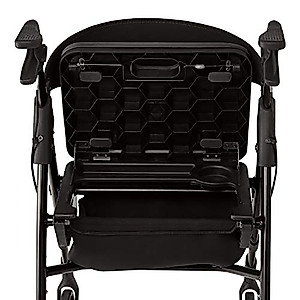 Medline Momentum Rollator With Seat, Premium Rolling Walker, 6" Wheels, Gray, Supports Up To 250 lbs