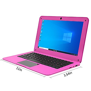 HBESTORE 10.1Inch Portable Laptop Mini Computer Ultra Thin Notebook with Apollo Lake N3350 ,6GB RAM and 64GB Storage with Windows10 OS (Pink).