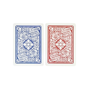 Copag Legacy Design 100% Plastic Playing Cards, Poker Size Jumbo Index Red/Blue Double Deck Set…
