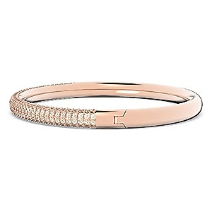 SWAROVSKI Dextera Bangle, Clear Crystal, Rose gold-tone Finish