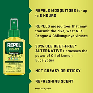 Repel Lemon Eucalyptus Natural Mosquito Repellent, 4-Ounce Pump Spray, 1 count