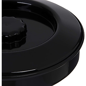 Carlisle FoodService Products 047503 Stackable Tortilla Server with Lid, 7-1/4" / 2", Black (Pack of 24)