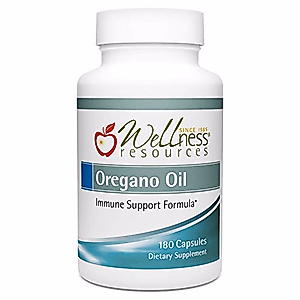 Wellness Resources Oregano Oil Capsules - High Potency Wild Oregano Oil 55-65% Carvacrol, 100mg per Capsule (180 Capsules) … B008RGJ8WU