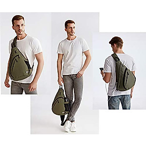 TurnWay Water-Proof Sling Backpack/Crossbody Bag/Shoulder Bag for Travel, Hiking, Cycling, Camping for Women & Men (Green)