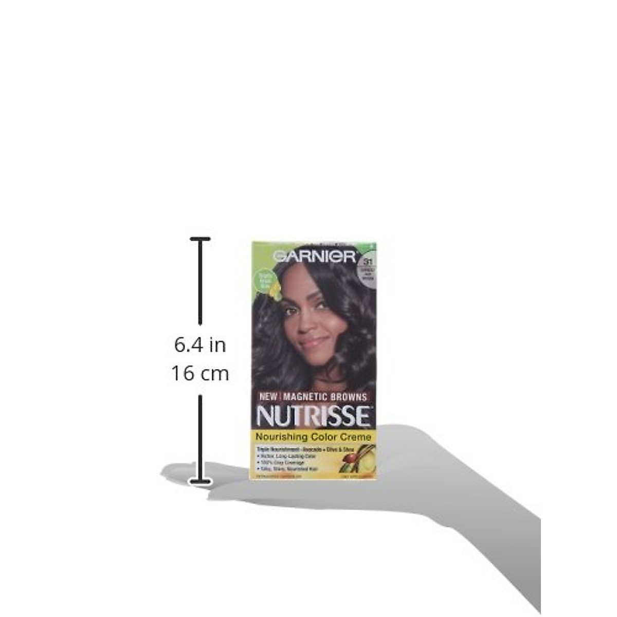 Garnier Nutrisse Nourishing Color Creme, 31 Darkest Ash Brown