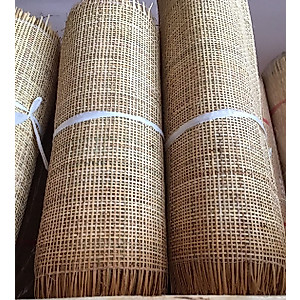 CLAYNIX 24" Width Square Cane Webbing- 24" x 5 Ft Sheet - Rattan Cane Webbing Roll -Caning Material for Chairs, Cabinet, Door -Open Weave Wicker Woven Rattan Sheets - Cane Fabric(5 FEET)