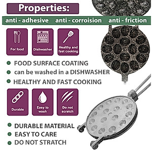 Walnut Cookie Mold Maker 16 Non-Stick Granite - Oreshki Mold Maker - Walnut Cookie Maker Oreshek - Oreshnitsa Maker - Nutty Maker - Oрешница Russian - Nut Cookies Maker - Oreshki Maker Molds