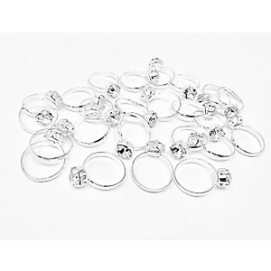 Put a Ring On It Bridal Shower Game with rings - Bridal shower ring game with Don't Say Bride Game Rules and 36 Plastic Diamond Rings for guests