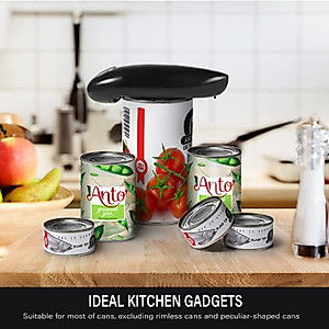 Vivibyan Electric Can Opener One Touch Switch Smooth Edge Automatic Electric Can Opener, Food-Safe and Battery Operated Handheld Can Opener, Kitchen Gifts for Arthritis and Seniors