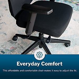 Vari Essential Task Chair - Varidesk Ergonomic Home Office Chair with Comfortable Mesh, Lumbar & Back Support, Adjustable Height - Ideal for Computer Desk - Easy Assembly - Black