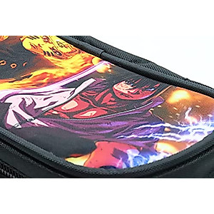 MU Model Japanese Anime Pencil Case - Multifunction PU Leather Pencil Case with Zipper Closure - Carrying Case for School Supplies Office Stuff