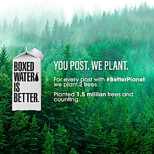 Boxed Water 11.8 oz. (24 Pack) – Purified Drinking Water in 92% Plant-Based Boxes – 100% Recyclable, BPA-Free, Refillable Reusable Cartons - Mini Water