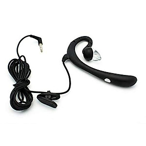 Wired Mono Headset Earphone w Mic Headphone 3.5mm for Moto G Power (2020), Single Earbud Hands-Free Microphone Over-The-Ear Compatible with Motorola Moto G Power (2020)