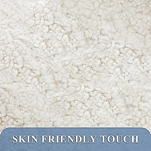 Kumcahom Living Room Chairs Sherpa Accent Chair Teddy Faux Fur Chair Lazy Floor Sofa Memory Foam Pre-Filled Fuzzy Corner Chairs for Bedrooms, Dorms, Small Rooms, Office