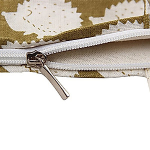 Nuni Women's Cute Hedgehog Print Canvas Tote Bag Olive, Zip Closure, Medium