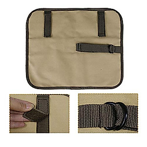 10 PACK Organizer Portable Multi Pocket Canvas Utensil Storage Holder Multi-Purpose Brush Roll Bag Travel Tool Roll Pouch for Camping Barbecue Flatware Hiking