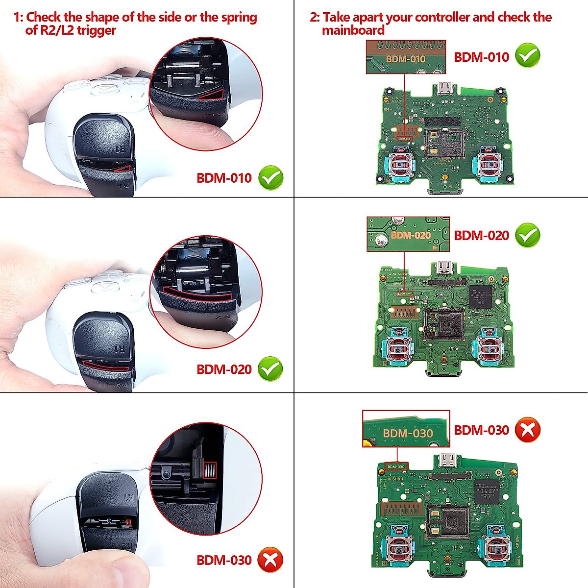 eXtremeRate Replacement D-pad R1 L1 R2 L2 Triggers Share Options Face Buttons, Chameleon Purple Blue Full Set Buttons Compatible with ps5 Controller BDM-010 & BDM-020