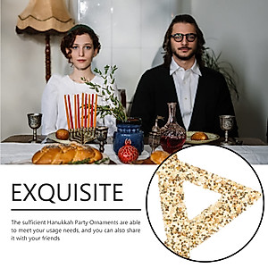 Didiseaon Hanukkah Glitter Confetti 50pcs Gold Silver Blue Star of David Table Scatter Star Shape Jewish New Year Confetti Hanukkah Party Table Centerpiece