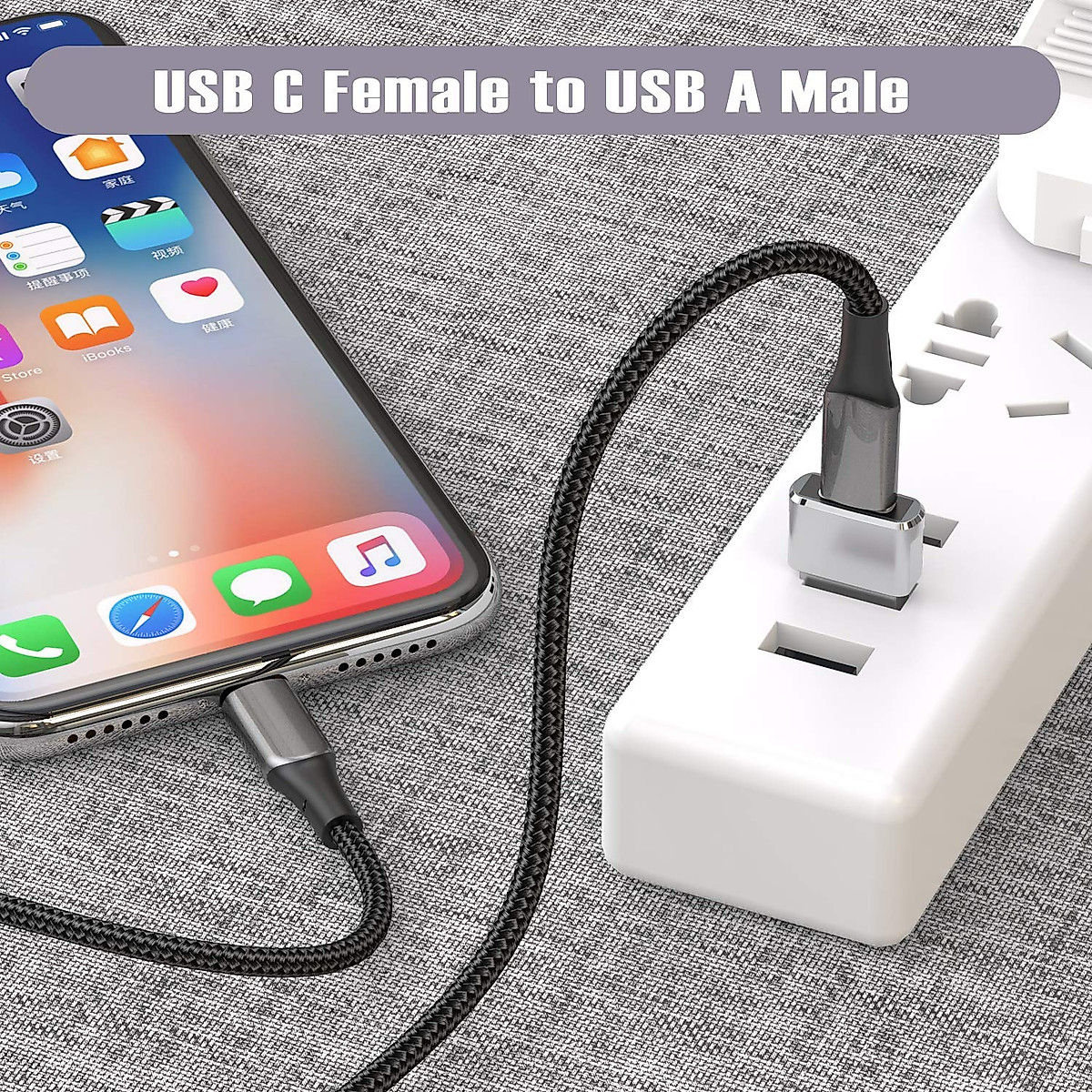 USB to USB C Adapter 2 Pack,USB C Female to A Male OTG Charger Type C Converter for Apple Watch Ultra iWatch 7 8 9,iPhone 15 Pro Max 14 13 12 11 15 Plus,AirPods,iPad Air,Samsung Galaxy S23 S22