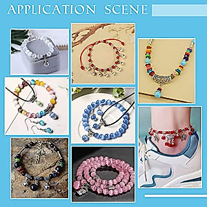 PH PandaHall 50 pcs 10 Styles Tibetan Style Alloy Hanger Links Curved Noodle Tube Beads Long Hollow Spacers Beads with Loop for Bracelet Necklace DIY Jewelry Making Antique Silver