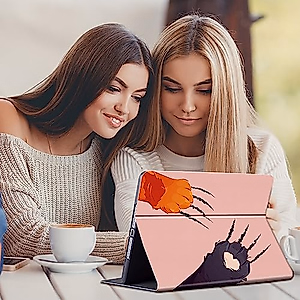 Case for Amazon Fire 7 Tablet (Only fit 12th Generation, 2022 Release) Slim PU Leather Multi-Angle Smart Folio Stand Cover with Auto Wake Sleep, Cat Paw