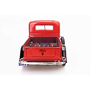 1937 Ford Pick Up Truck, Red With Black - Showcasts 73233 - 1/24 Scale Diecast Model Car by Motor Max