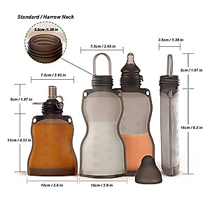 haakaa Silicone Breast Milk Storing Bag(9 oz,5pk)- Reusable Breastmilk Storage Freezer Bag for Breastfeeding Mom - Self Feeding Baby Food Pouch Container Leakproof