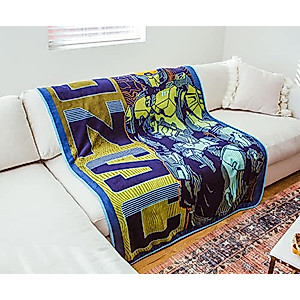 Halo UNSC Master Chief Micro Plush Fleece Throw Blanket | Plush Soft Polyester Cover For Sofa and Bed, Cozy Home Decor, Luxury Room Essential | Video Game Gifts For Adults, Teens | 50 x 60 Inches