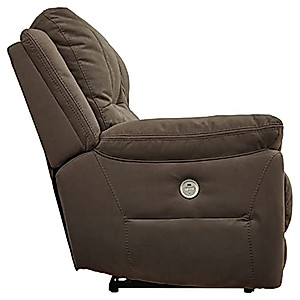 Signature Design by Ashley Next-Gen Gaucho DBL REC PWR Loveseat w/Console, 80"W x 41"D x 43"H, Dark Brown