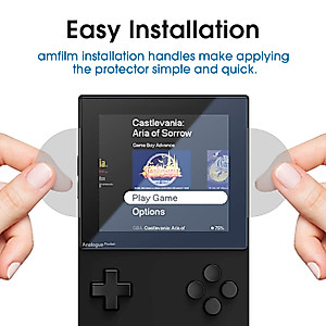amFilm Screen Protector Compatible with analogue pocket, Anti-Scratch,Easy Installation, Tempered Glass, 2 Pack