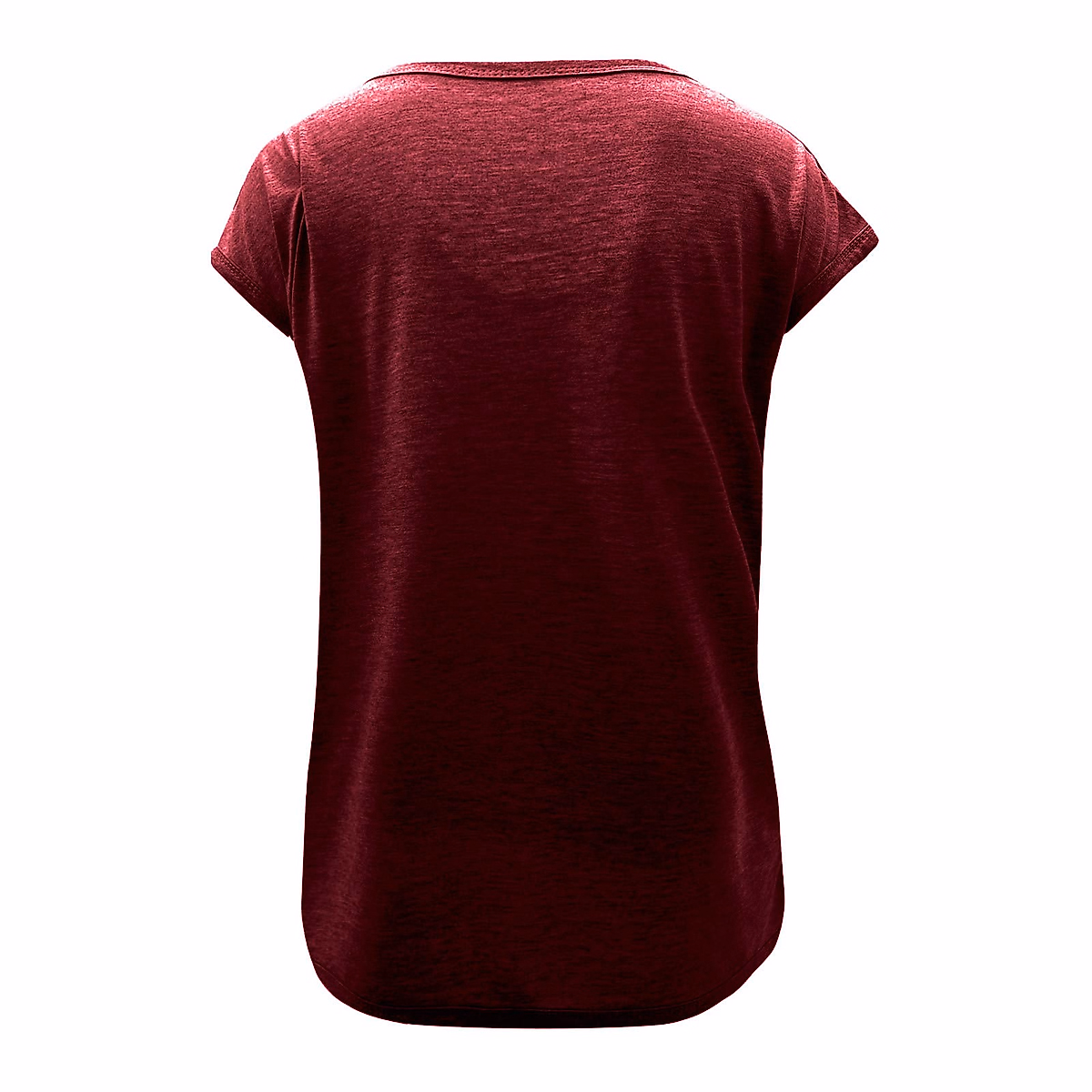 Bravetoshop Women's Short Sleeve Crew Neck Basic T Shirts Casual Blouse Loose Fit Summer Tops (Red,L)