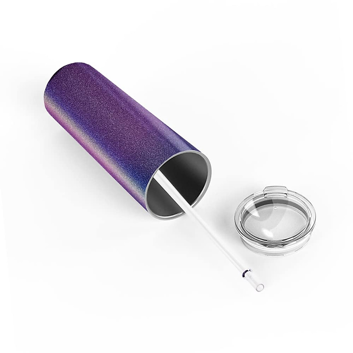 Cuptify Not A Day Over Fabulous Skinny Tumbler with Lid and Straw Laser Engraved on Galaxy Ombre 20 oz Insulated Stainless Steel Best Friend Birthday Gift For Women