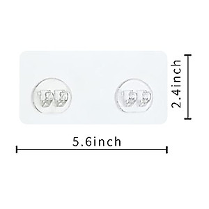 10 Pcs Shower Caddy Adhesive Replacement Strong Sticker Hooks No Punching for Bathroom Shower Caddy Soap Dish Holder Kitchen Basket Shelf(Double Hook)