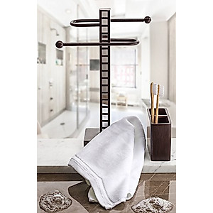 Monogrammed Towels Fingertip, Personalized Gift, 11 x 18 Inches - Set of 4- Silver Embroidered Towel - Extra Absorbent 100% Cotton- Soft Velour Finish - For Bathroom/ Kitchen/ Spa- Initial C (White)