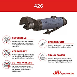 Ingersoll Rand 426 3" Reversible Cut off Tool Bundle with 3101G Air Die Grinder
