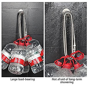 360° Adjustable 304 Stainless Stell Handheld Shower Head Holder Wall Mount, Bathroom Shower Head Bracket with Screw Set, Shower Spray Holder, Shower Wand Holder(Silver)