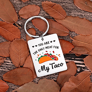 Valentines Day Gifts for Him Boyfriend Girlfriend Husband Wife Birthday Anniversary Taco Gifts Keychain from Hubby Fiance Weeding Funny Cute Sentimental Engagement Naughty Keychin for Soulmate