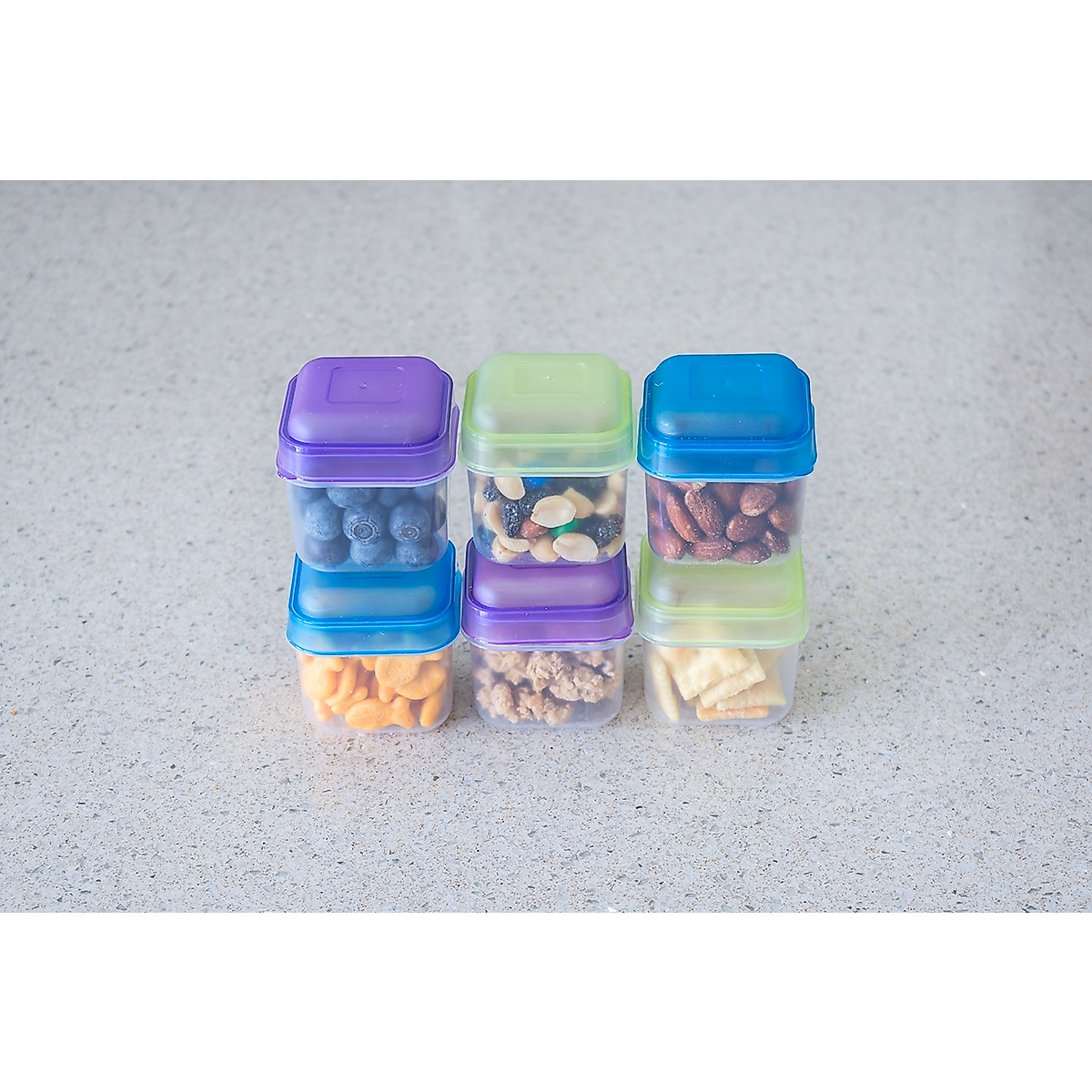 Evriholder Portion Snack Containers, Multicolor